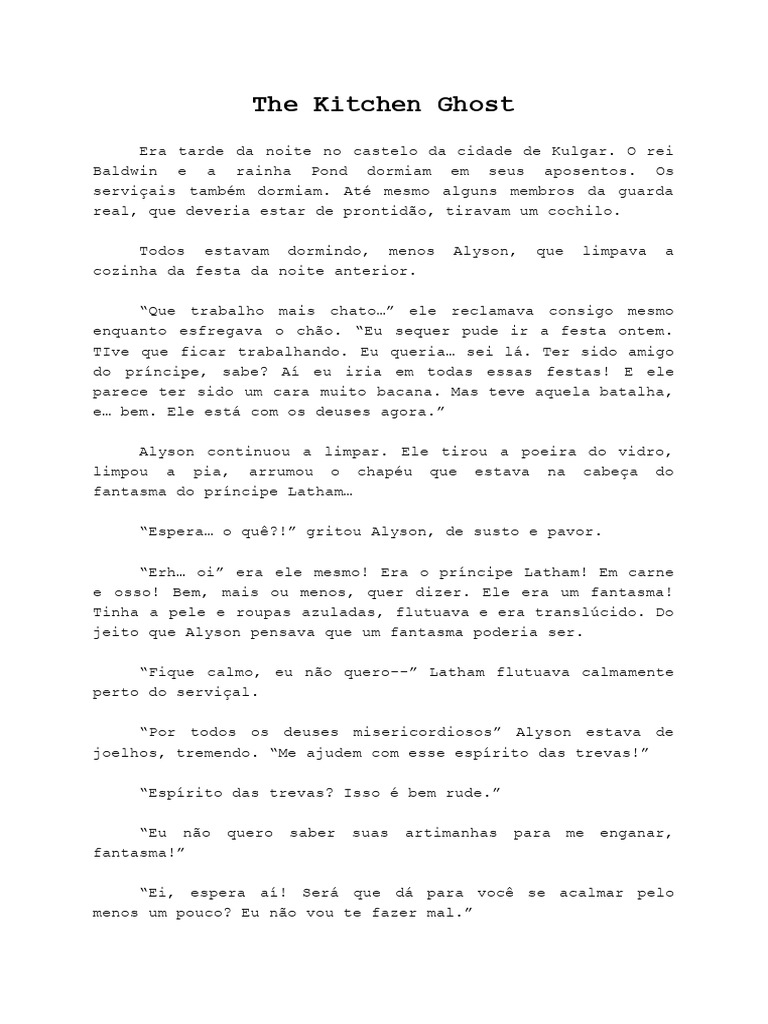 The Kitchen Ghost | PDF