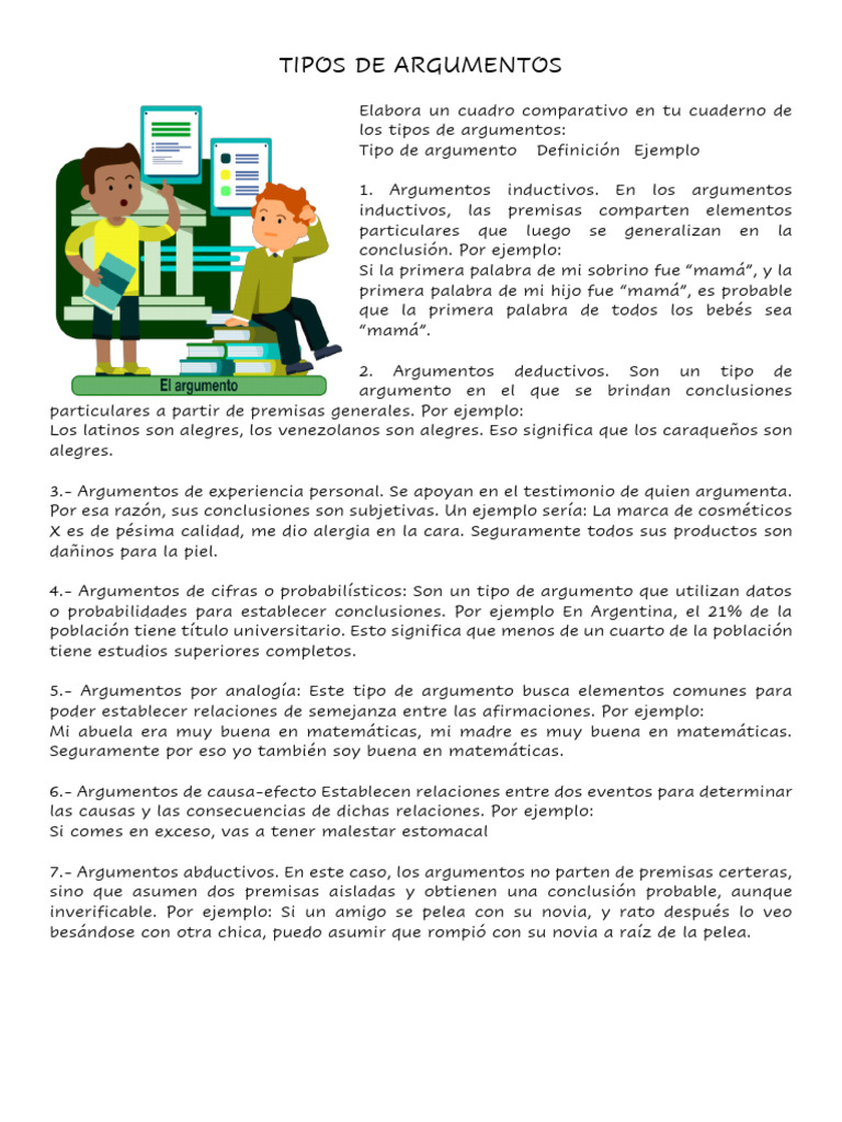 Tipos de Argumentos | PDF
