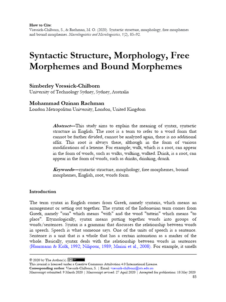 Syntactic_structure_morphology_free_morphemes_and_ | PDF