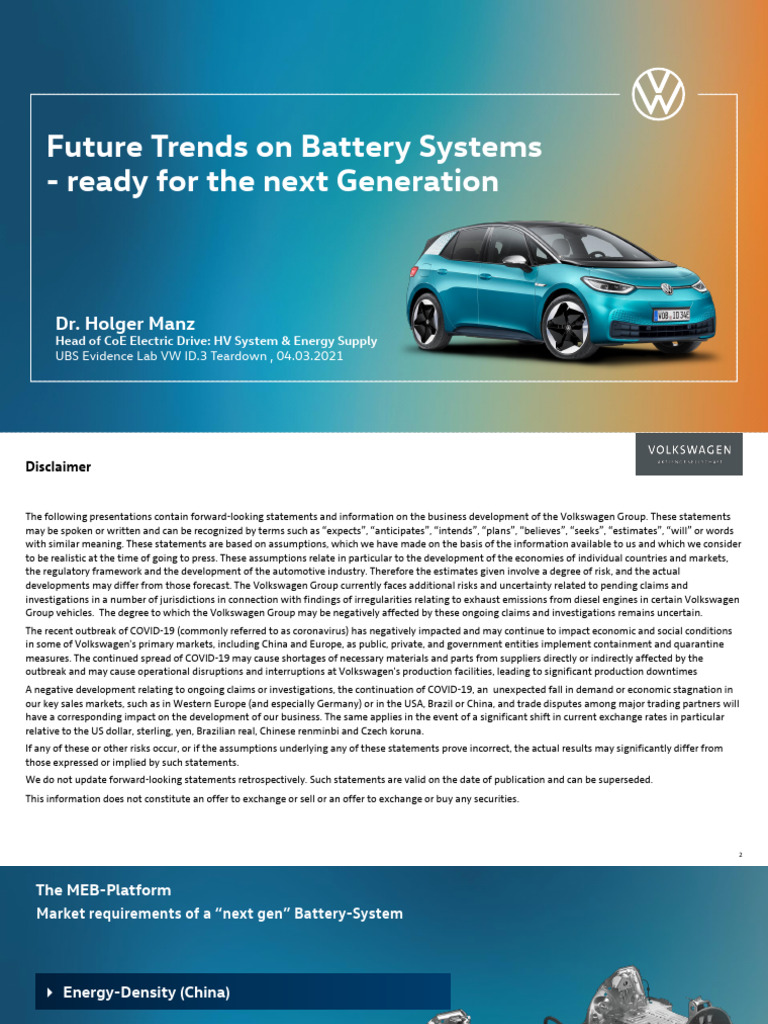 VW-MEB_Battery | PDF