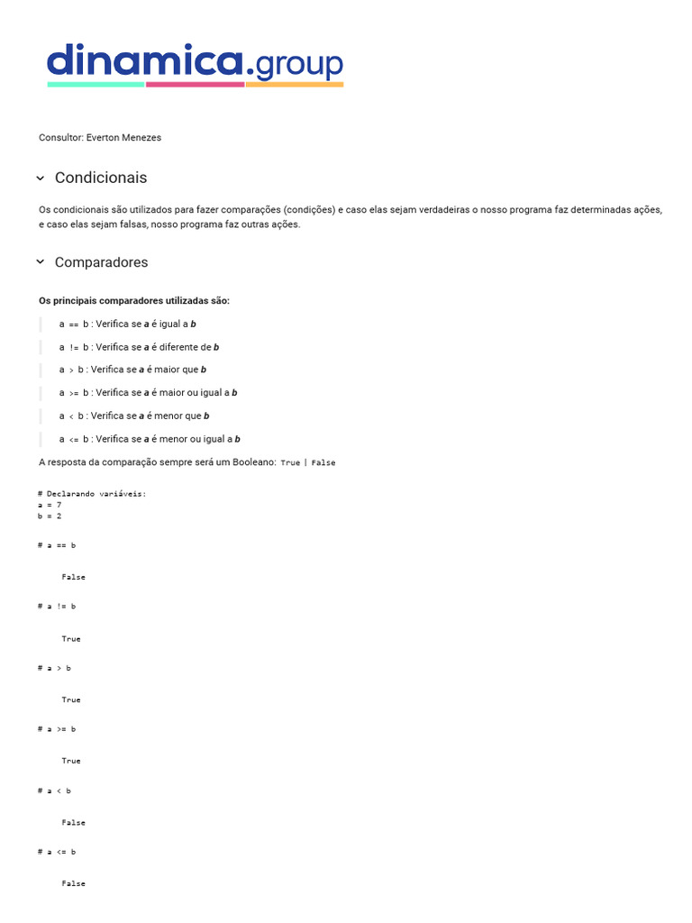 Condicionais - Ipynb - Colaboratory | PDF