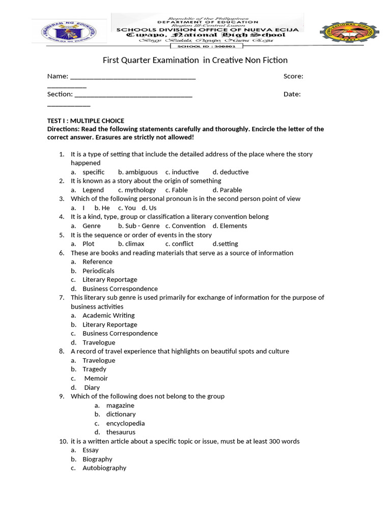 final examination | PDF