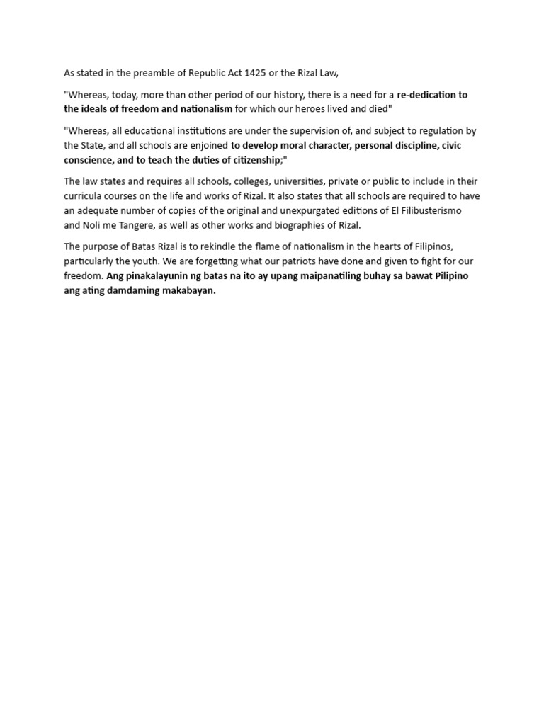 Preamble of Ra 1425 | PDF