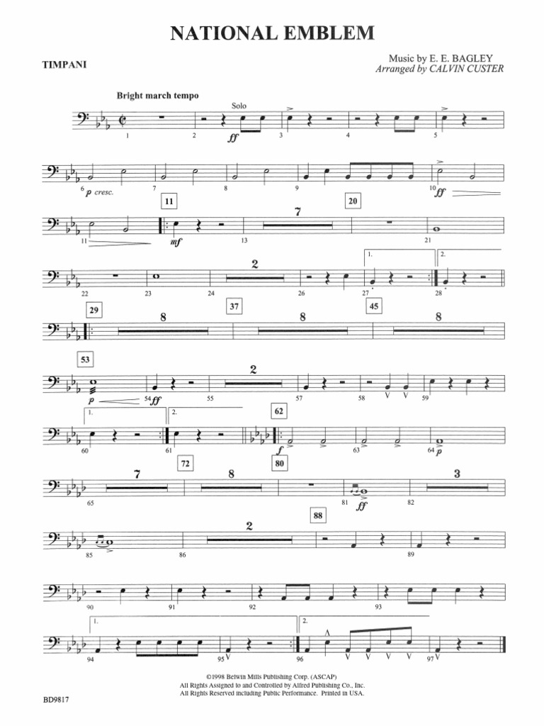 National Emblem Timpani | PDF