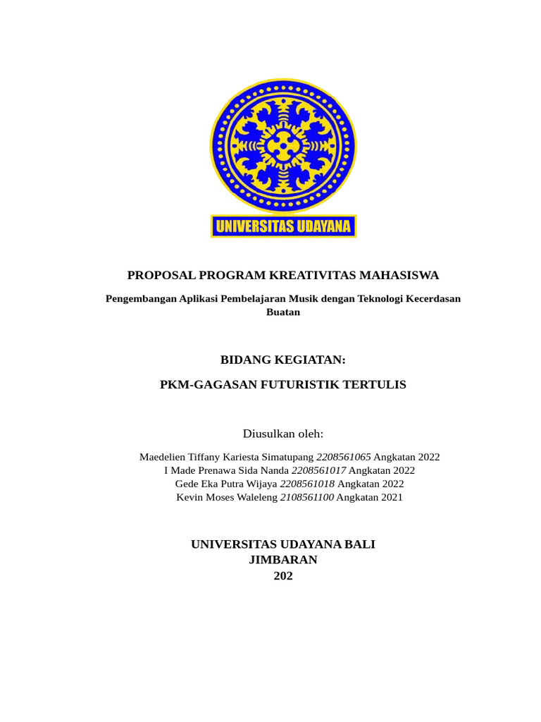 Program Kreativitas Mahasiswa | PDF