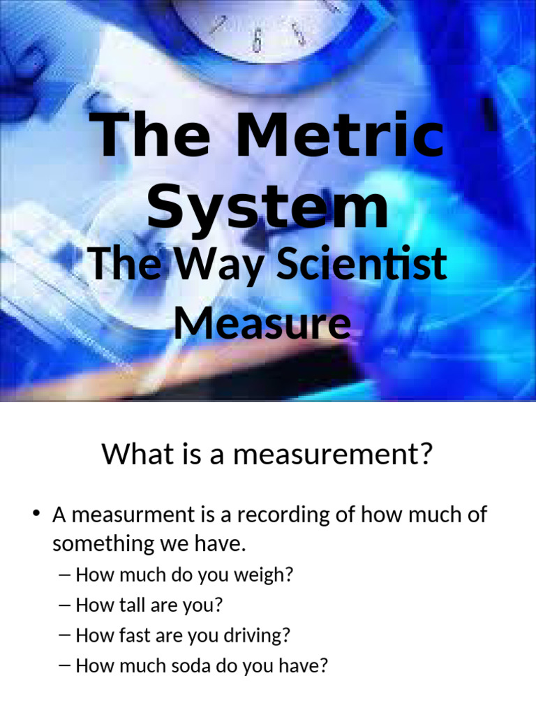 Metric System Notes | PDF