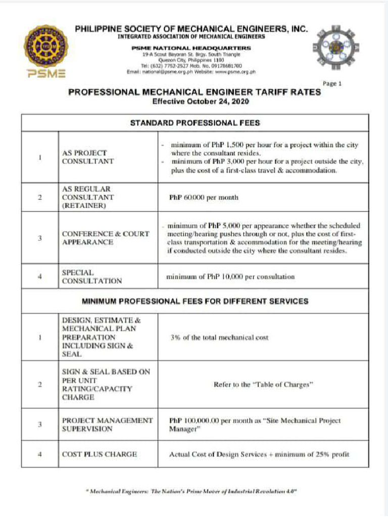Pme Tariff Rate-2 | PDF