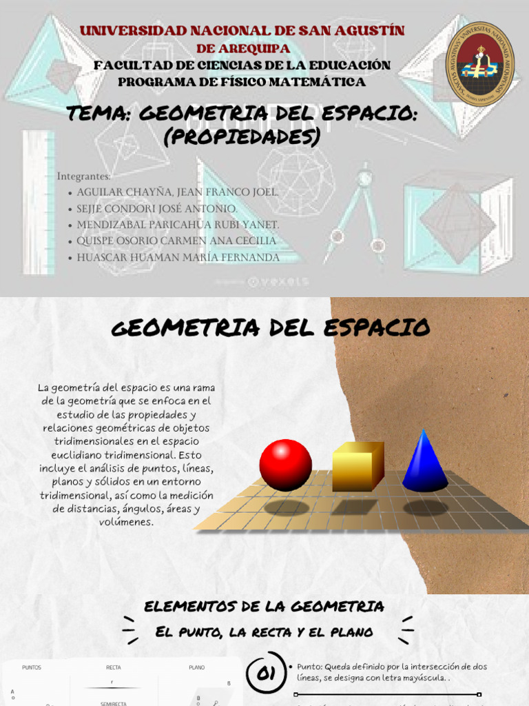 Geometria Del Espacio Propiedades | PDF