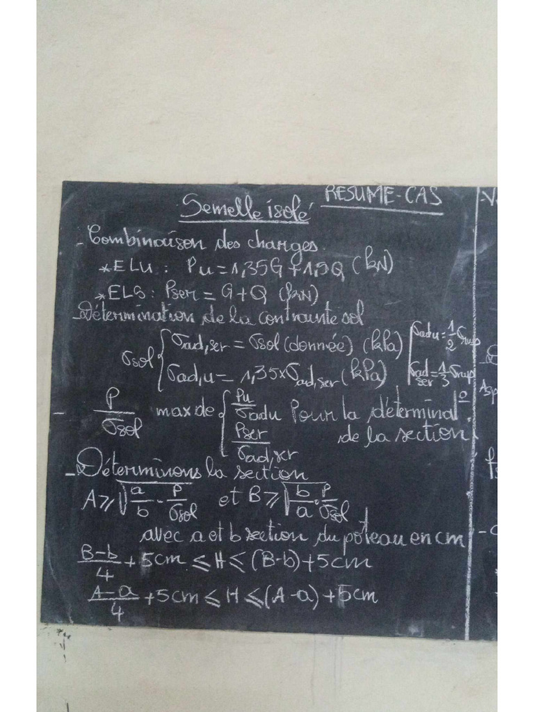 Résumé CAS, Semelle Isolée Et Filante | PDF