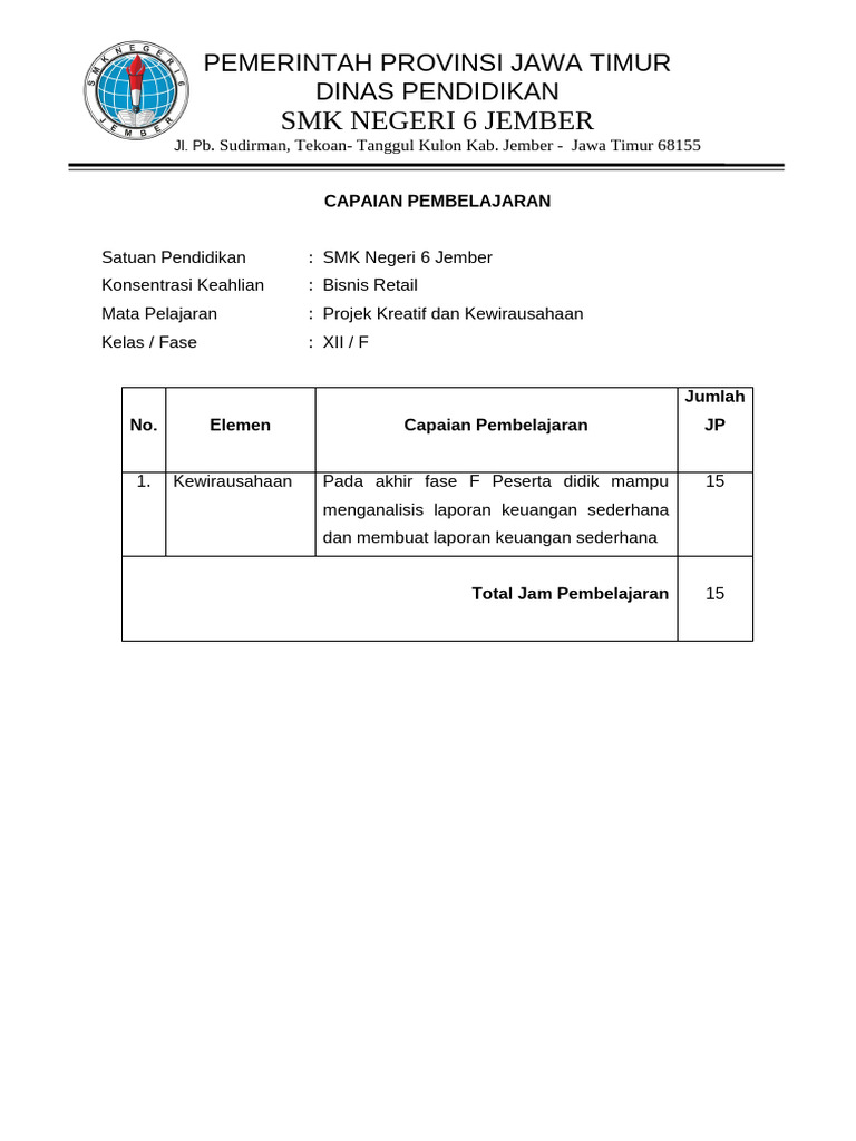 Modul Ajar Laporan Keuangan PKK Kelas Xii - Tanpa Kop Sekolah | PDF