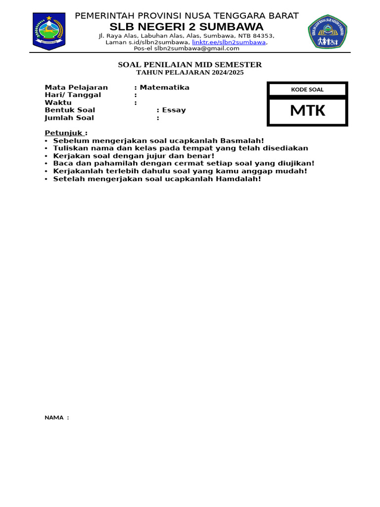 Soal Matik | PDF