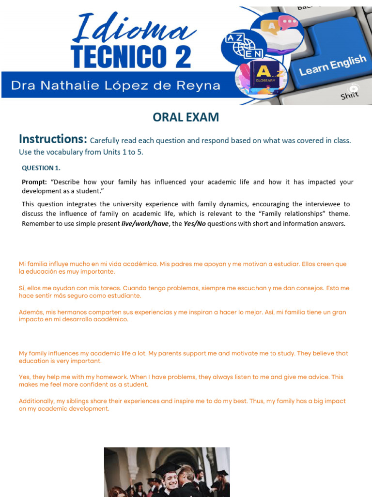 First Oral Exam T2 - SS2024 | PDF | Vocabulary | Fluency