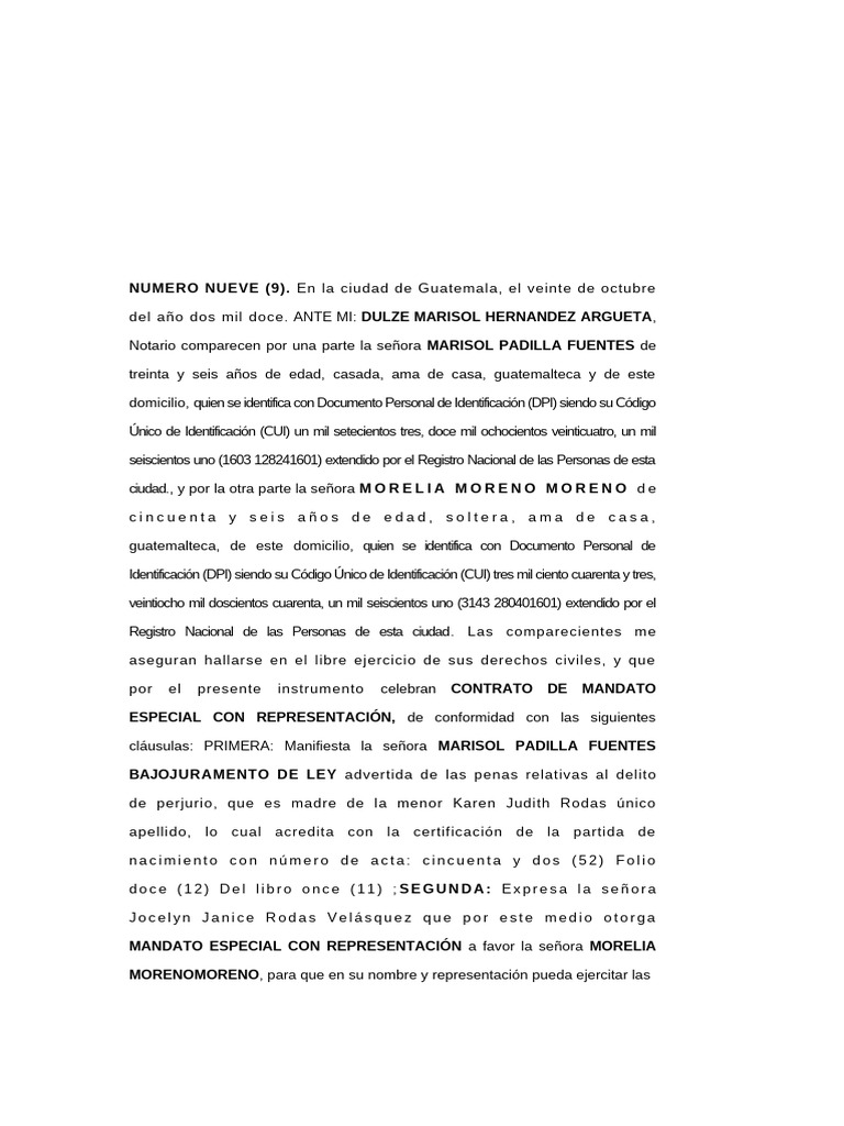 09 MANDATO-GENERAL-CON-REPRESENTACION | PDF