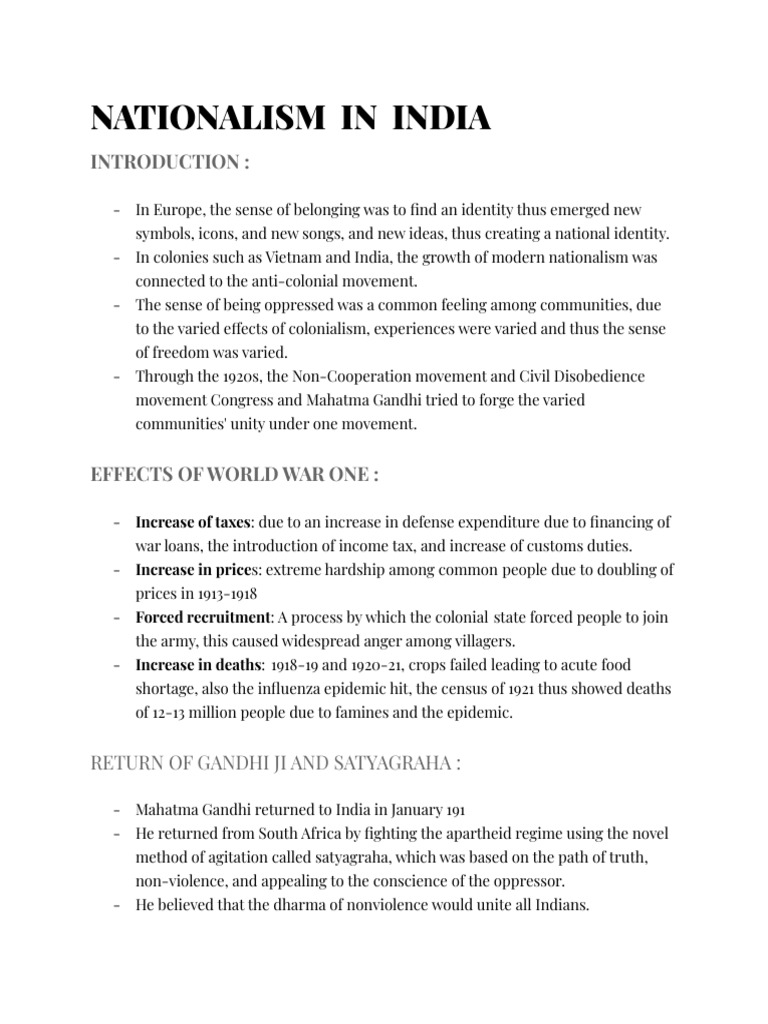 Nationalism in India | PDF