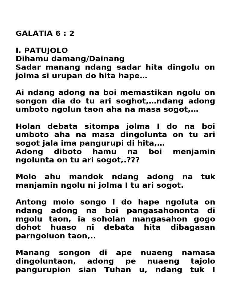 GALATIA 6 Ayat 2 | PDF