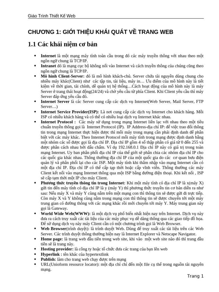 Phan 1 | PDF | Internet