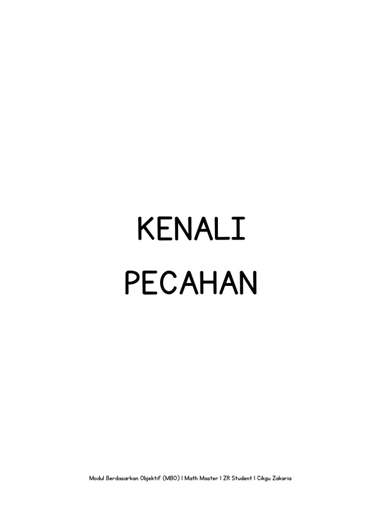KENALI PECAHAN | PDF