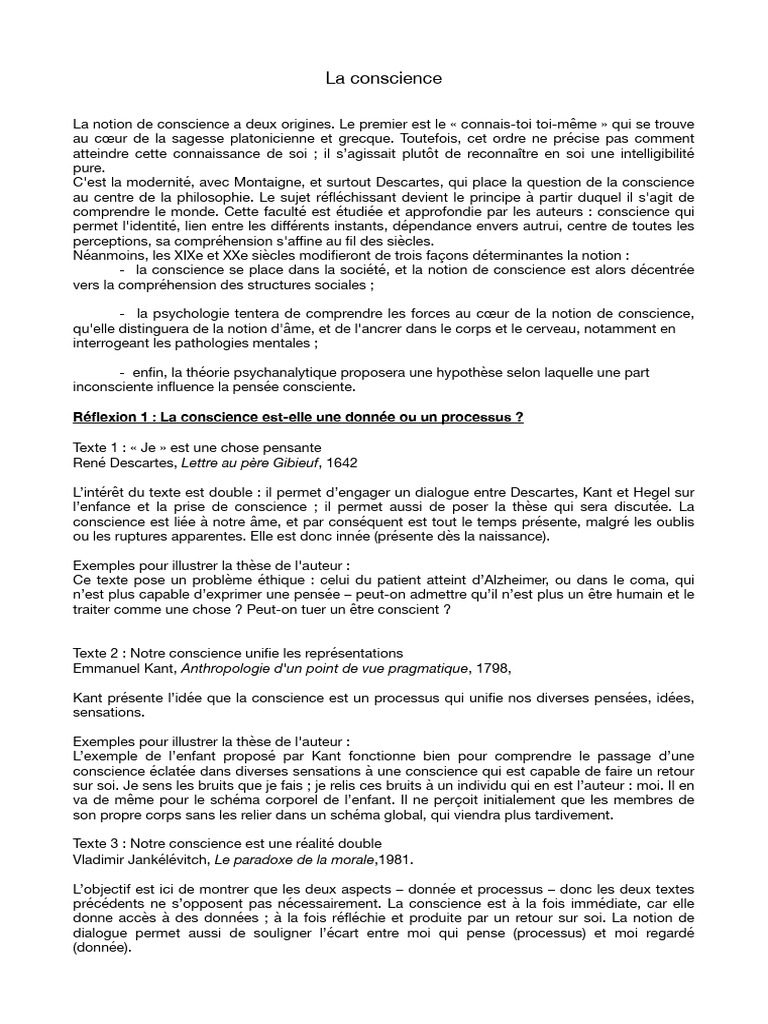 La Conscience | PDF