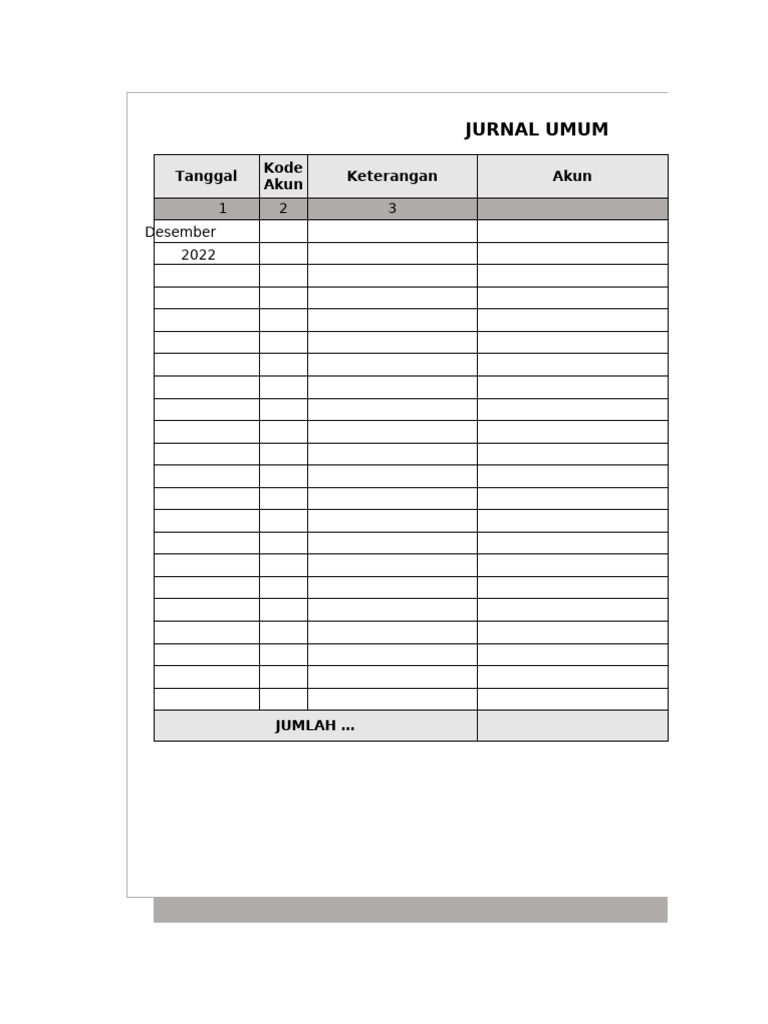 Contoh Jurnal Excel | PDF