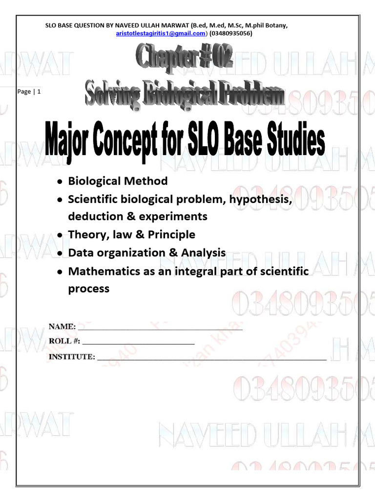 Unit 02 Solving Biological Problem | PDF