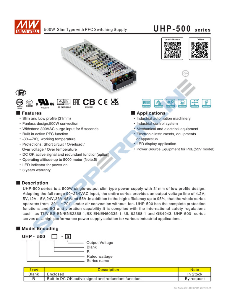 Uhp 500 | PDF