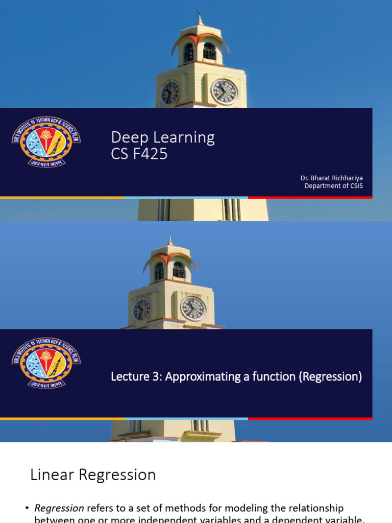 Lec 3 5 Function Approximation Pdf Regression Analysis Computers