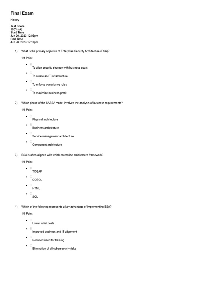 CSIS 512 2 Final Exam PDF