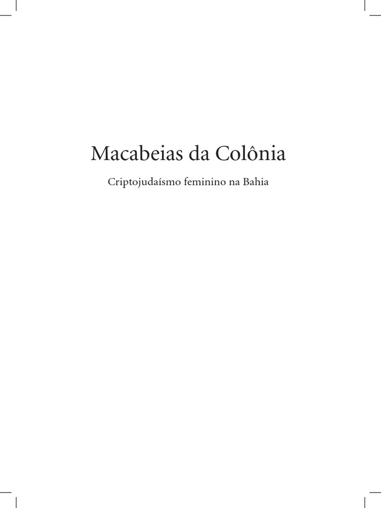 Macabeias Da Colônia | PDF