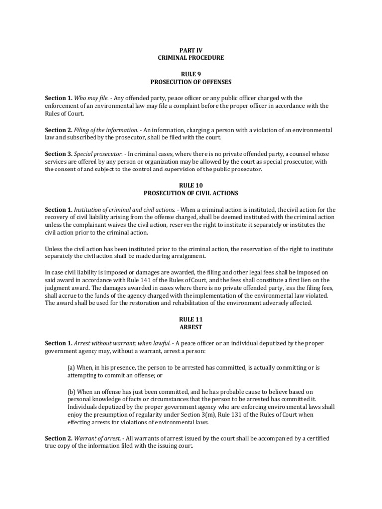 Part Iv Rules On Environmental Cases | PDF
