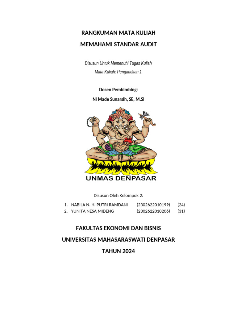RMK - Kelompok 2 Pengauditan 1 | PDF