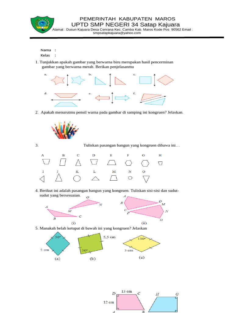 Soal MTK KLS 9 | PDF