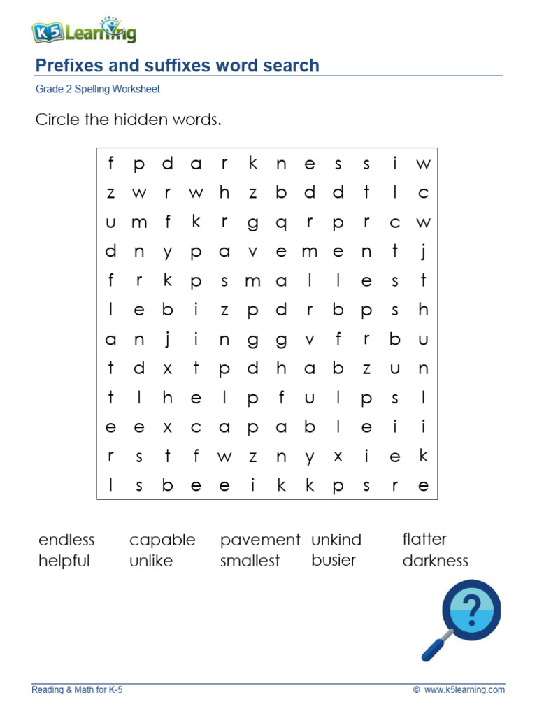 Grade 2 Word Search 5 | PDF