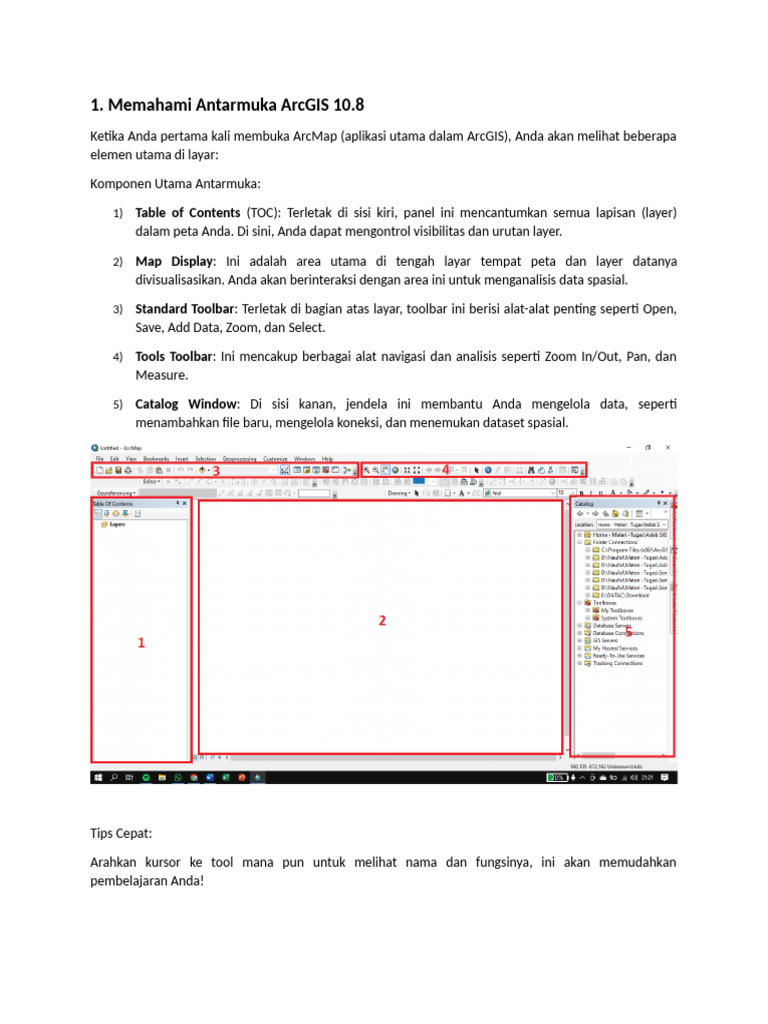 Modul Dasar SIG 2024 Pengenalan ArcGIS | PDF
