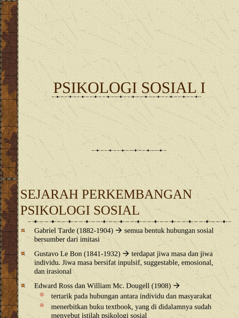 Psikologi Sosial I | PDF