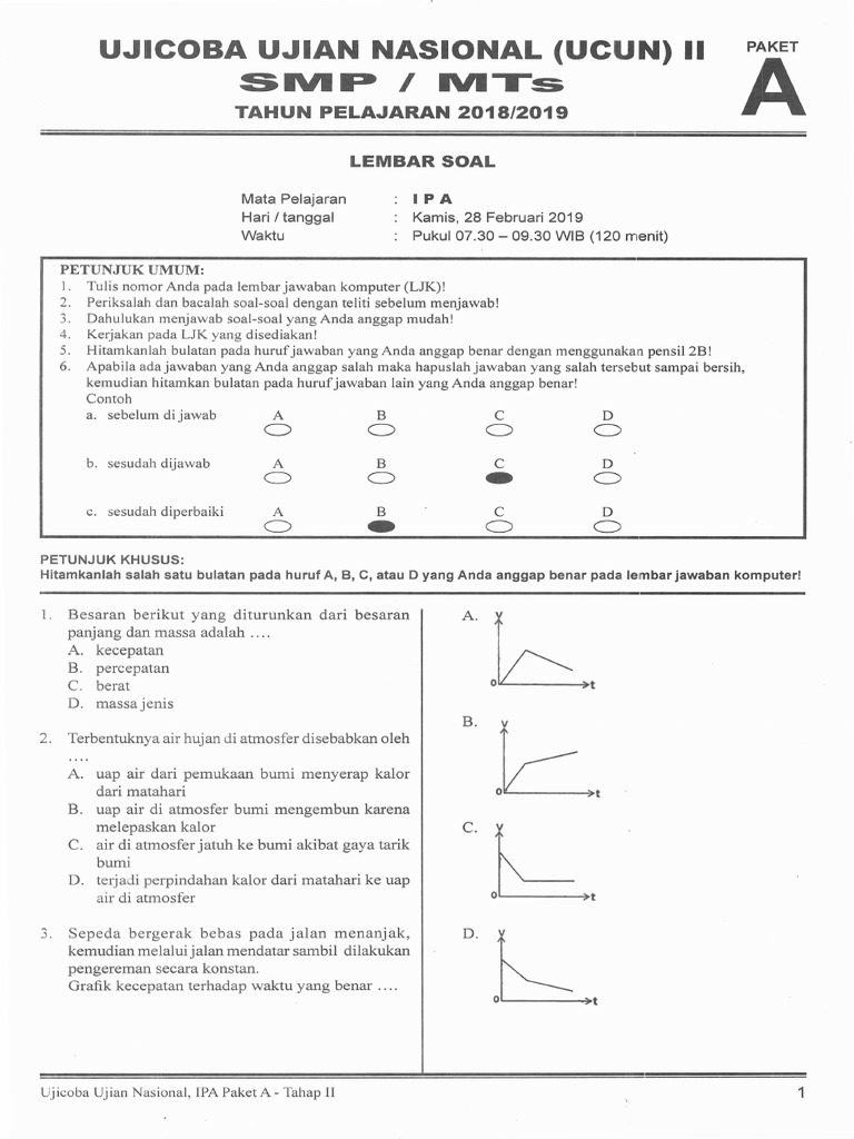 2019 UCUN 2 4. IPA Paket A & B | PDF