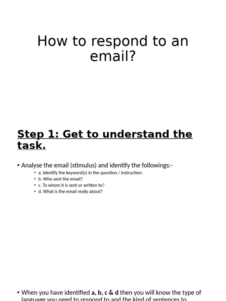 How To Respond To An Email | PDF