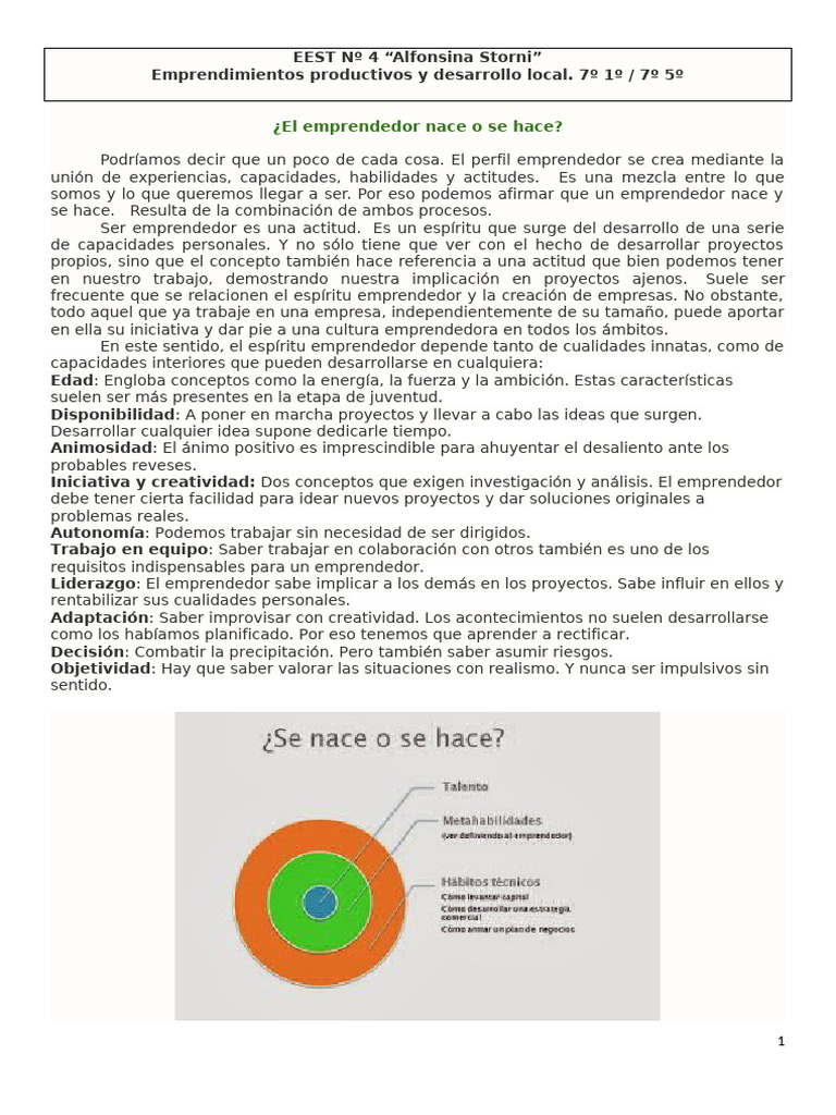 emprendedorismo. teorias | PDF