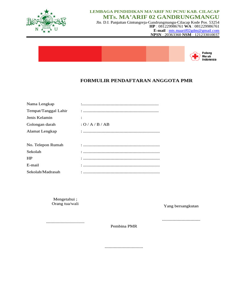 Formulir PMR | PDF