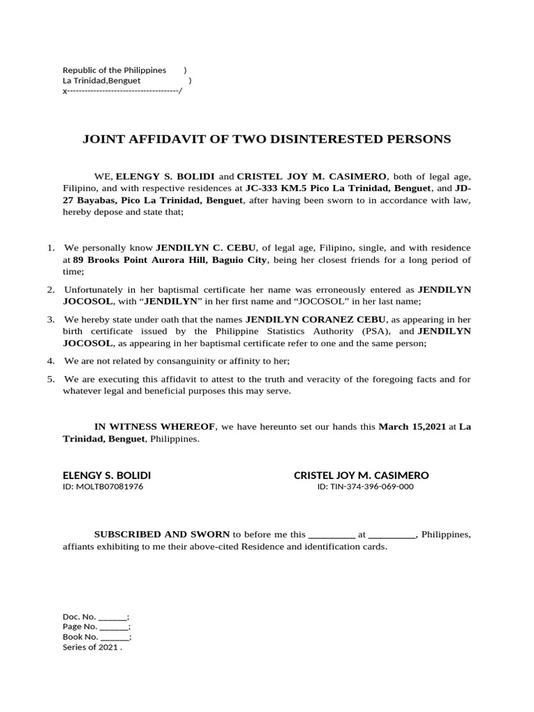 2 Disinterested Person | PDF