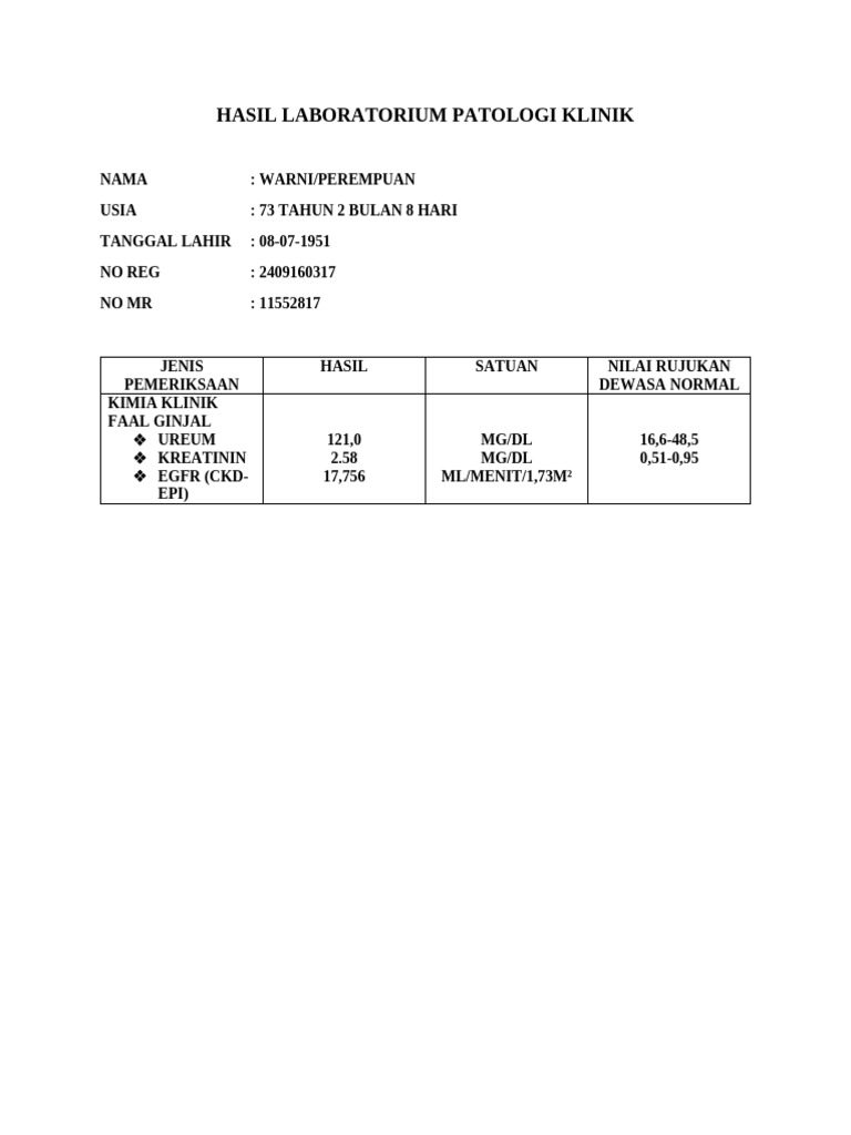 Cek Lab Klinik Ndut | PDF