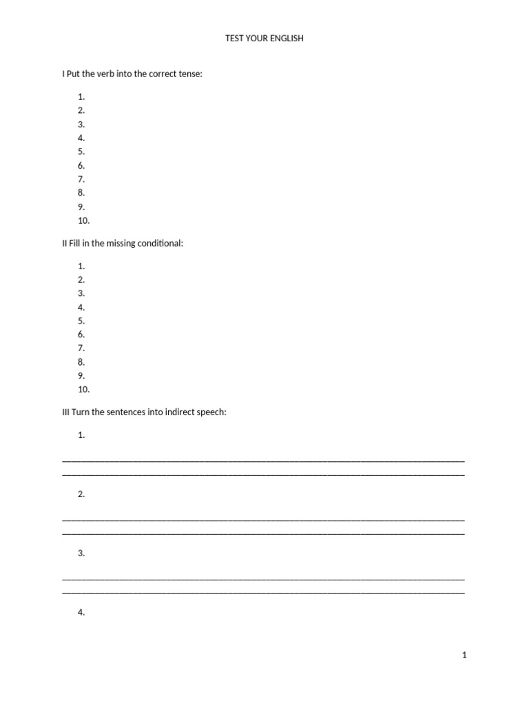 Test Your English | PDF