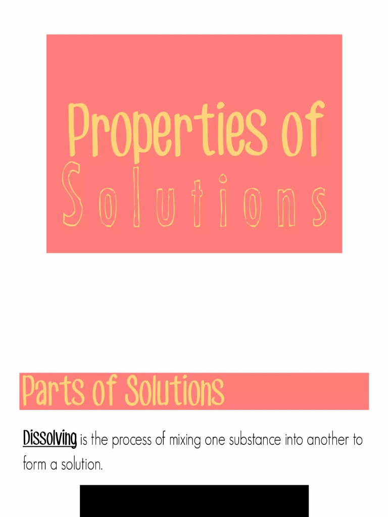 Properties of Solution | PDF