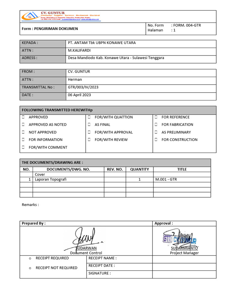 FORM 004-GTR - Review | PDF
