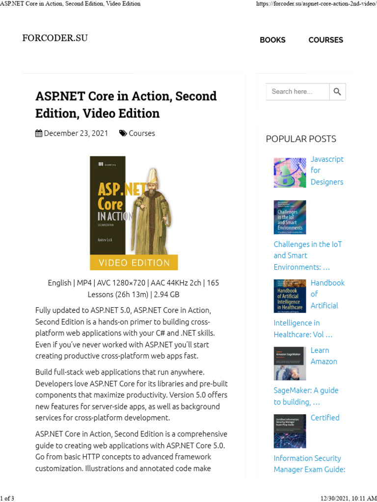 Core in Action, Second Edition, Video Edition | PDF