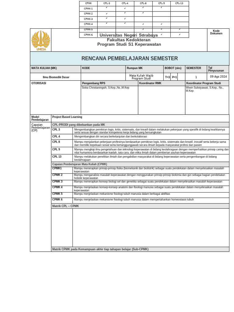 RPS Ilmu Biomedik Dasar - Kelas A | PDF | Excitatory Postsynaptic Potential | Neurophysiology