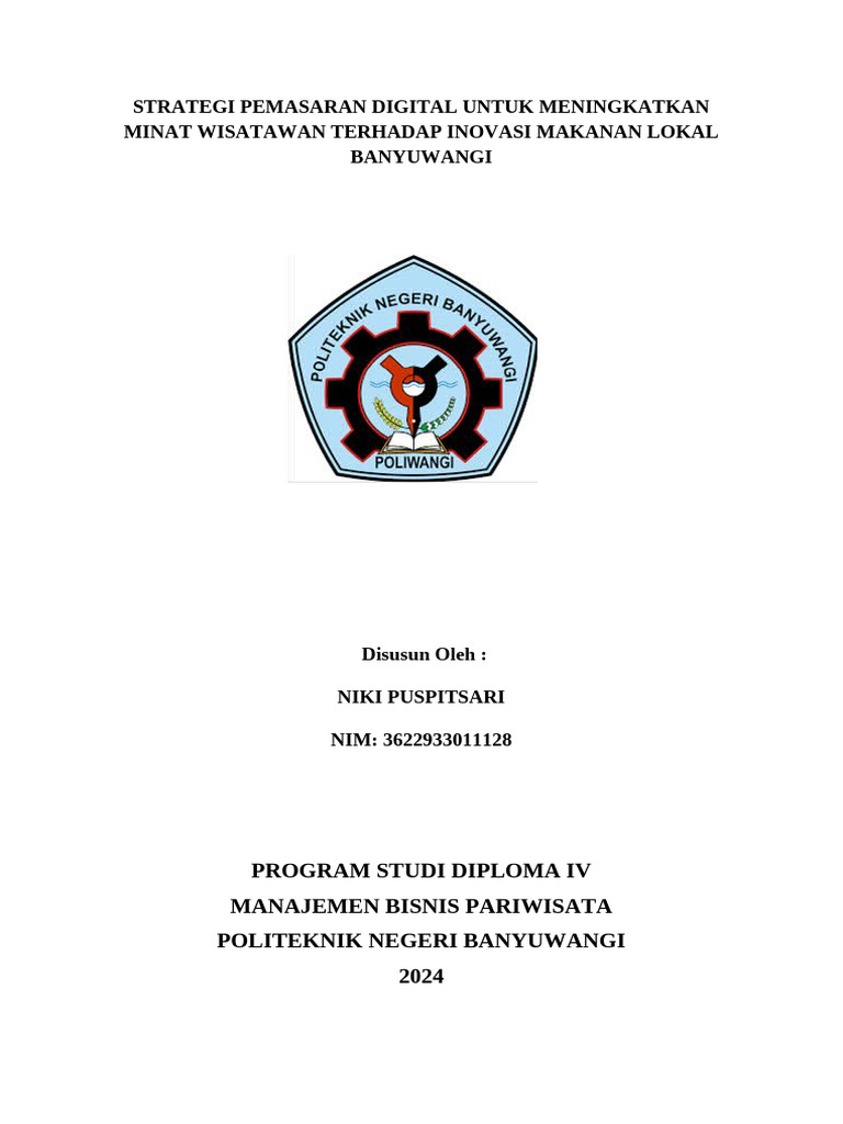 128 - 3E - Niki Puspitsari - Progres - Proposal - TA - 2024 - 12 - 09 | PDF