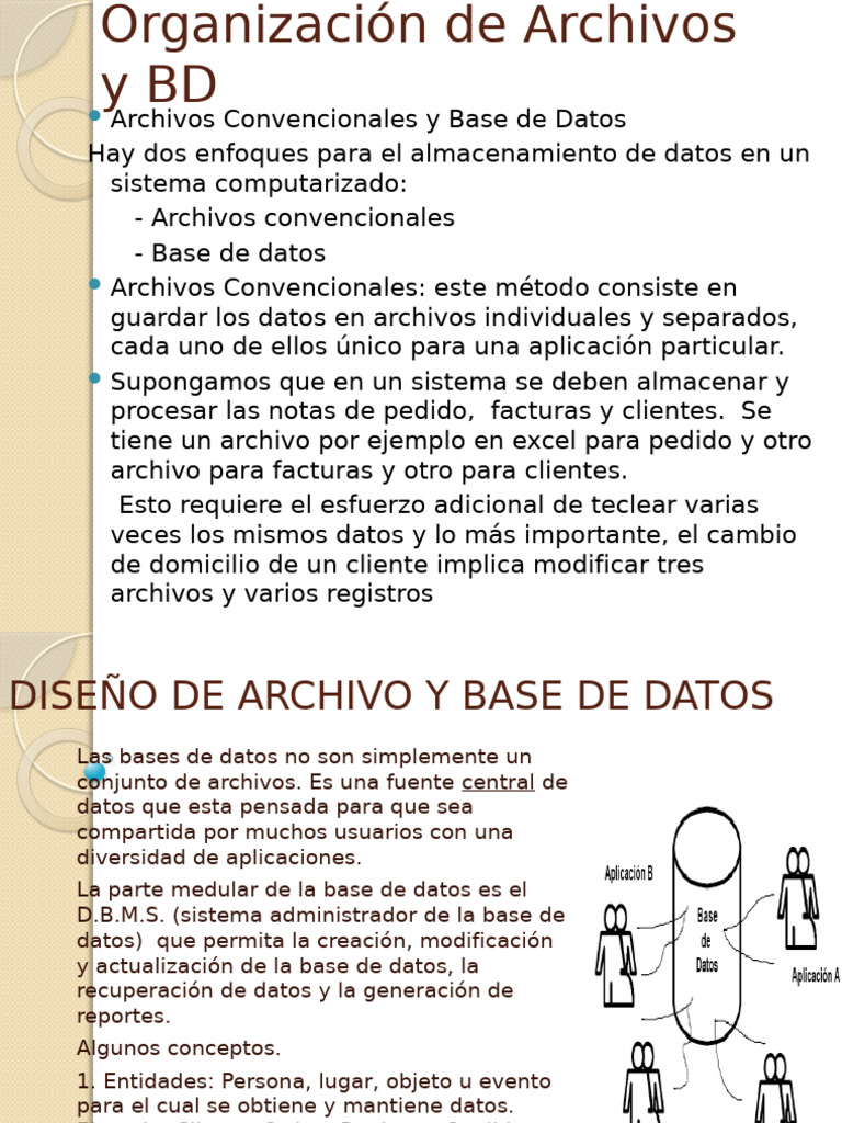 Diseño de Archivo y Base de Datos | PDF | Bases de datos | Archivo de computadora