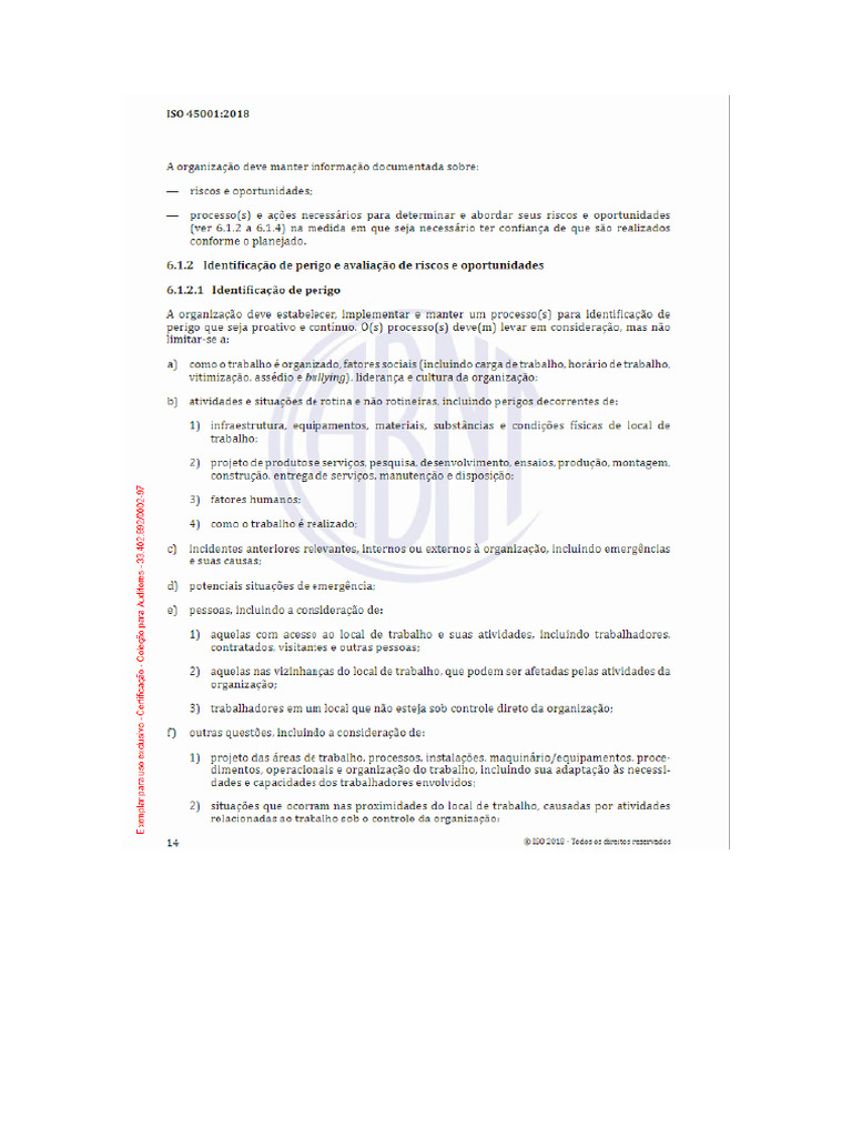 ISO 45001-18 - Perigos e Riscos | PDF