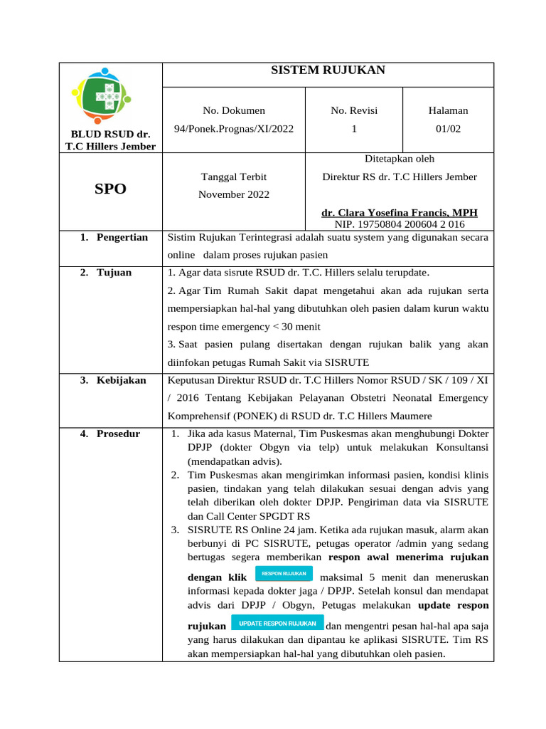 3-DRAFT SPO SISRUTE RS Template | PDF
