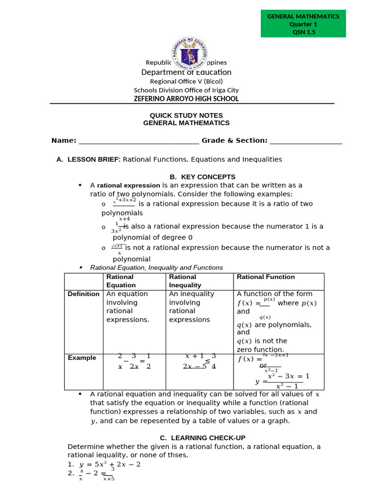 Department of Education: Republic of The Philippines Regional Office V ...